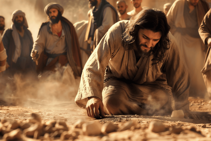 Mysterious Reason Jesus Stooped to Write in the Sand—Revealed ...